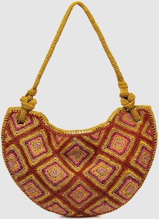 CLARIS VIROT Sac Chris Raphia Rose