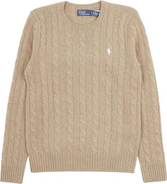 Polo Ralph Lauren Femme, Pulls, Brun, Taille: 38 FR Pulls &agrave; col rond