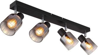 Nowa Deckenlampe Wohnzimmerleuchte Flurleuchte 4 Flammig Spots beweglich Glas l 56 cm