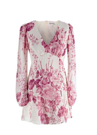 Reformation Ferris Dress in Cream with Pink Florals Size XS