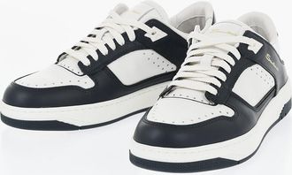 Santoni Leather Sneakers AIR With Contrast Details Santoni