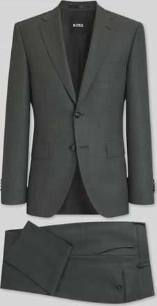 HUGO BOSS Slim Fit Anzug aus Wolle mit feinem Webmuster