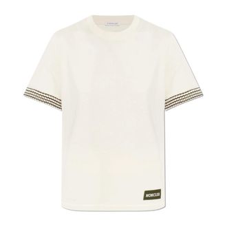 Moncler Logo T-Shirt - - Tops - Damen - Beige - S