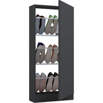 ebuy24 FulisaHT Schuhschrank 1 T&uuml;r anthrazit