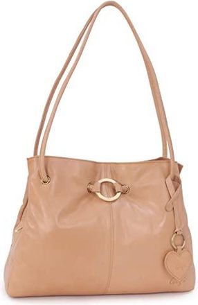 Gigi Sac Port&eacute; &Egrave;paule Femme Cuir - Sac Cabas Moyen - Sac &agrave; Main Multipoches - 4323 - Miel (Marron)