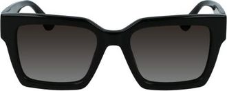 Karl Lagerfeld Karl Lagerfeld KL6057S 001 Black Sunglasses Woman ZYL, Modified Rectangle, 52