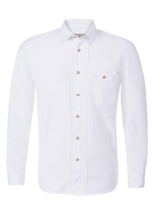 Stockerpoint Trachtenhemd OC-Mike | Weiß mit Kent-Kragen | Regular Fit XXL
