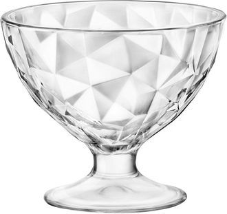 Bormioli Rocco 302262 Diamond Trasparente Eisbecher, Eisschale, 360ml, Glas, transparent, 6 St&uuml;ck