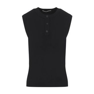 STUDIO NICHOLSON Aurel Weste mit halber Knopfleiste - - Knitwear - Damen - Schwarzk - XS