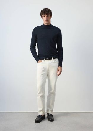 Mango Pull-over 100 % laine col montant bleu marine - Homme - XXL - MANGO MAN