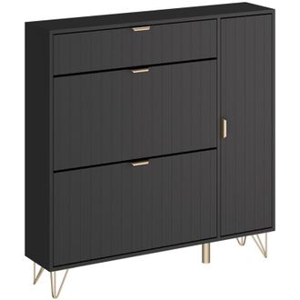 Vicco Armoire &agrave; chaussures Helge, Noir, 108x107.5cm