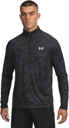 Under Armour Tech 2.0 1/2 Zip Homme, (007) Noir/Blanc, Medium