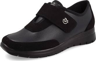 FLY FLOT Femme Scarpa Donna Stretch Adattiva Microfibra, Strappo Regolabile, Sottopiede Memory Estraibile, Suola in Poliuretano Basket, Noir, 39 EU