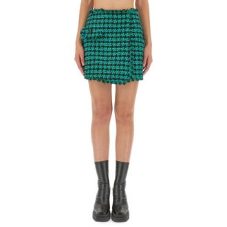 Msgm Msgm, Femme, Shorts, Vert, Taille: 38 FR Shorts en tweed pour un look &eacute;l&eacute;gant