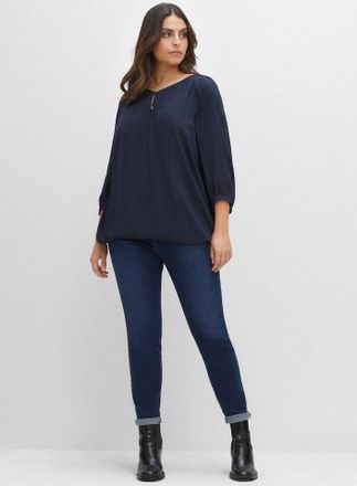Sheego Klassische Bluse Tunika 3/4-Arm