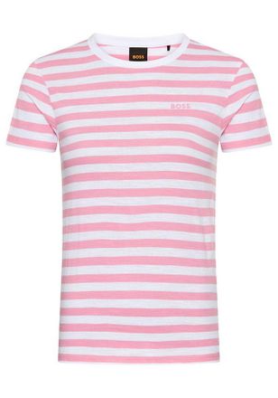 HUGO BOSS T-Shirt Esla Striped Premium Damenmode Premium Damenmode, im gestreiften Design