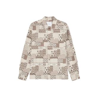 Les Deux Homme, Chemises, Multicolore, Taille: M Layton Patchwork Jacquard Overshirt