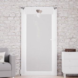 Soleil d'Ocre Gebrochen Vize Wenngleich Baumwolle 70x200 cm Liebe Grau