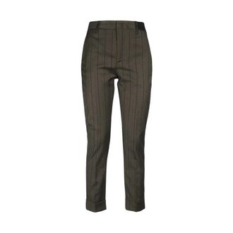 Dondup Gestreifte Slim-Fit-Hose - - Trousers - Damen - Schwarzk - W28