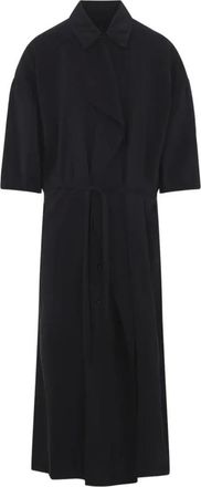Christophe Lemaire Femme, Robes, Noir, Taille: 38 FR Asymmetrical Shirt Dress