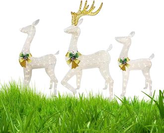 Generico Weihnachtsdekoration | Wetterfeste Einf&uuml;gungsdekoration 3 | Rentier-Weihnachtsdekoration | f&uuml;r Familie Freunde Zuhause