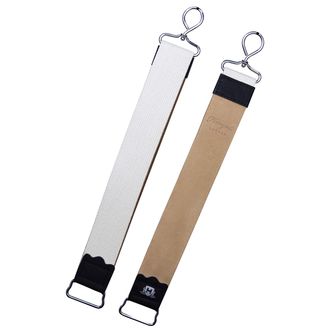 Haryali London Leder Streichriemen Sch&auml;rfg&uuml;rtel - Doppelseitiges Rasiermesser Honwerkzeug mit Hakenenden - Leder Streichriemen f&uuml;r Rasiermesser, Klingen & Messer - S