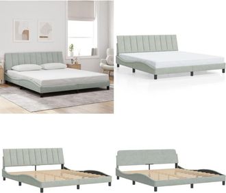 vidaXL Bettgestell ohne Matratze Hellgrau 180x200 cm Samt - Bettsofa - Samtbettwäsche - Doppelbett - Boxspringbett - Lattenrost - Home & Living