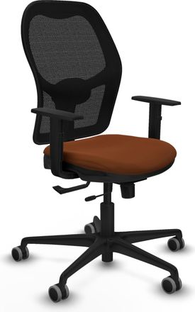 Piqueras y Crespo B&uuml;rostuhl aus Netzstoff mit 1D-Armen, h&ouml;henverstellbare Lendenwirbelst&uuml;tze, ausgestattet mit Syncro/Traslack und eingespritztem Schaum. Mit Rollen von