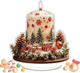 Generico Weihnachtsdekoration für den Innenbereich, 2D-Weihnachtsdekoration für Schreibtisch, Tischdekoration und Feste, für Zuhause, Büro, Hochzeit, Tischdeck