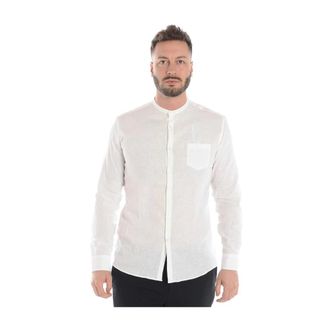 Daniele Alessandrini Homme, Chemises, Blanc, Taille: XL Chemise Style Coréen