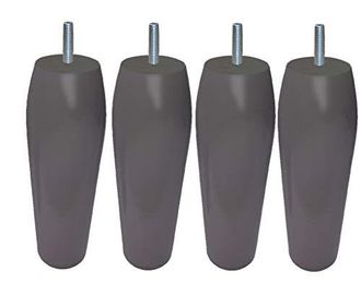 Margit Brandt Atelier Künstler-Olive 4 Stück Füße für Lattenrost, Holz, grau Taupe, 5,5 x 5,5 x 18 cm