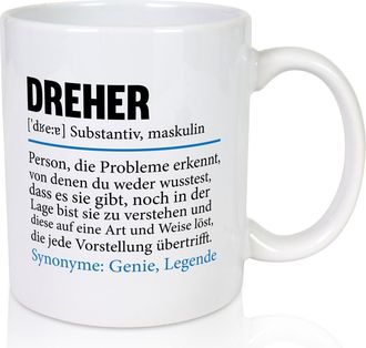 Generic Dreher Humor | Fr&auml;ser | Dreher | Zerspannungsmechaniker - Tasse Weiss - Kaffeetasse/Geschenk/Familie