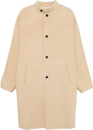 System manteau droit à simple boutonnage - Tons neutres