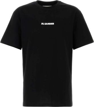 Jil Sander Homme, Tops, Noir, Taille: L T-shirt &agrave; col rond