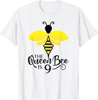 BDAZ 9. Geburtstag, die K&ouml;nigin Bee is 9 Years Old Bumblebee T-Shirt