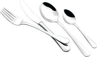 Esmeyer Besteck-Set Sylvia aus Edelstahl 18/10 poliert 24-teilig, Silber, 26.5 x 23.5 x 4 cm