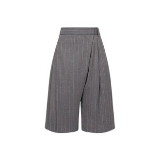 Ganni Damen, Shorts, Grau, MGr&ouml;&szlig;e