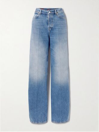 Gucci Lido Hoch Sitzende Jeans Mit Weitem Bein - Blau