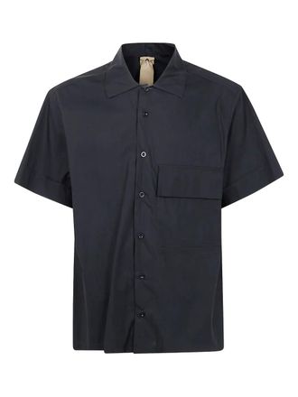 Ten c chemise boutonnée à manches courtes - Noir