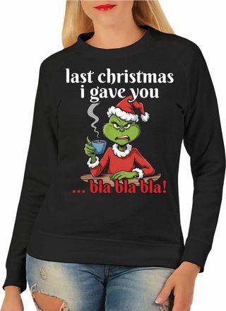 Spass Kostet Damen Pullover Sweatshirt Last Christmas Bla Bla Größe XS - XXXL