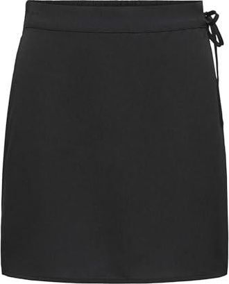 Only Onlnova Life Vis Talika Skirt Solid Jupe Unie, Noir, XL Femmes