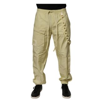 Dolce & Gabbana Nylon Cargo Chain Jogger Pants - - Trousers - Herren - Gelb - M