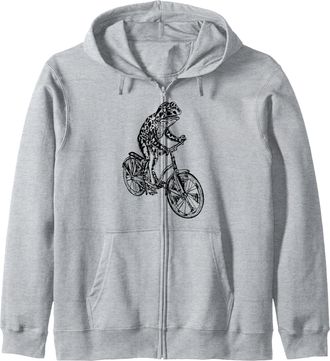 Seembo Frosch Radfahren Fahrrad Lustig Radfahrer Reptilien Biking Bike Kapuzenjacke