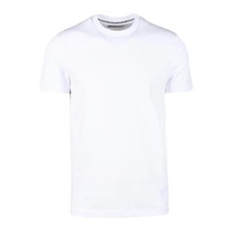 Dirk Bikkembergs Homme, Tops, Blanc, Taille: XL T-shirt Coton &Eacute;lasthanne