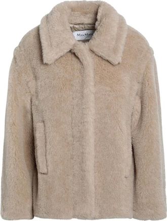 Max Mara Femme, Vestes, Beige, Taille: 38 FR Manteau Teddy Court