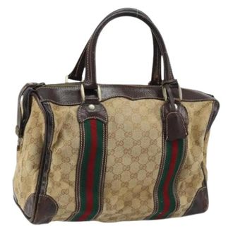 Gucci Pre-owned GG Canvas Boston Bag - Femme - Pre-owned - Beige - Taille: ONE Size
