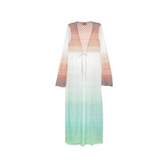 Missoni Femme, Pulls, Multicolore, Taille: 36 FR Long Cardigan Cache-Coeur