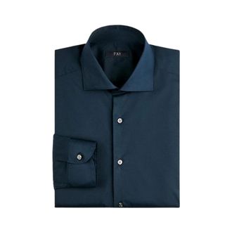 Fay Chemise coupe droite - Homme - Chemises - Bleu - Taille: M
