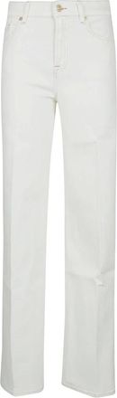 7 For All Mankind Femme, Jeans, Blanc, Taille: W30 Lotta Wide Leg Jeans