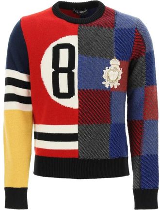 Dolce & Gabbana Homme, Pulls, Multicolore, Taille: 2XL Pull Ras du Cou